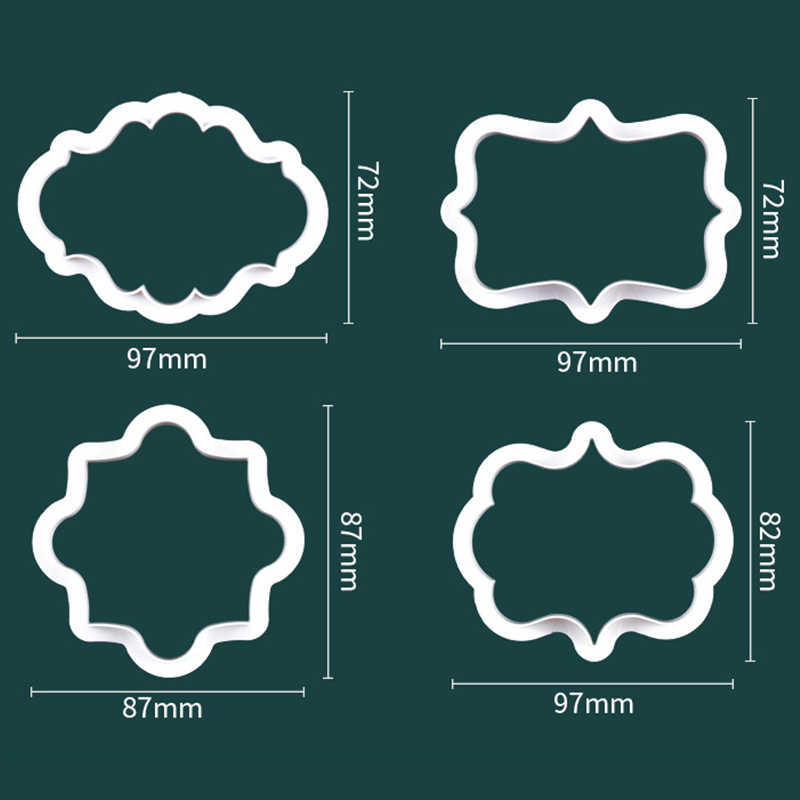 4 PC Plastic plaque cutter - Sonkas Business Baking Materials