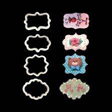 4 PC Plastic plaque cutter - Sonkas Business Baking Materials