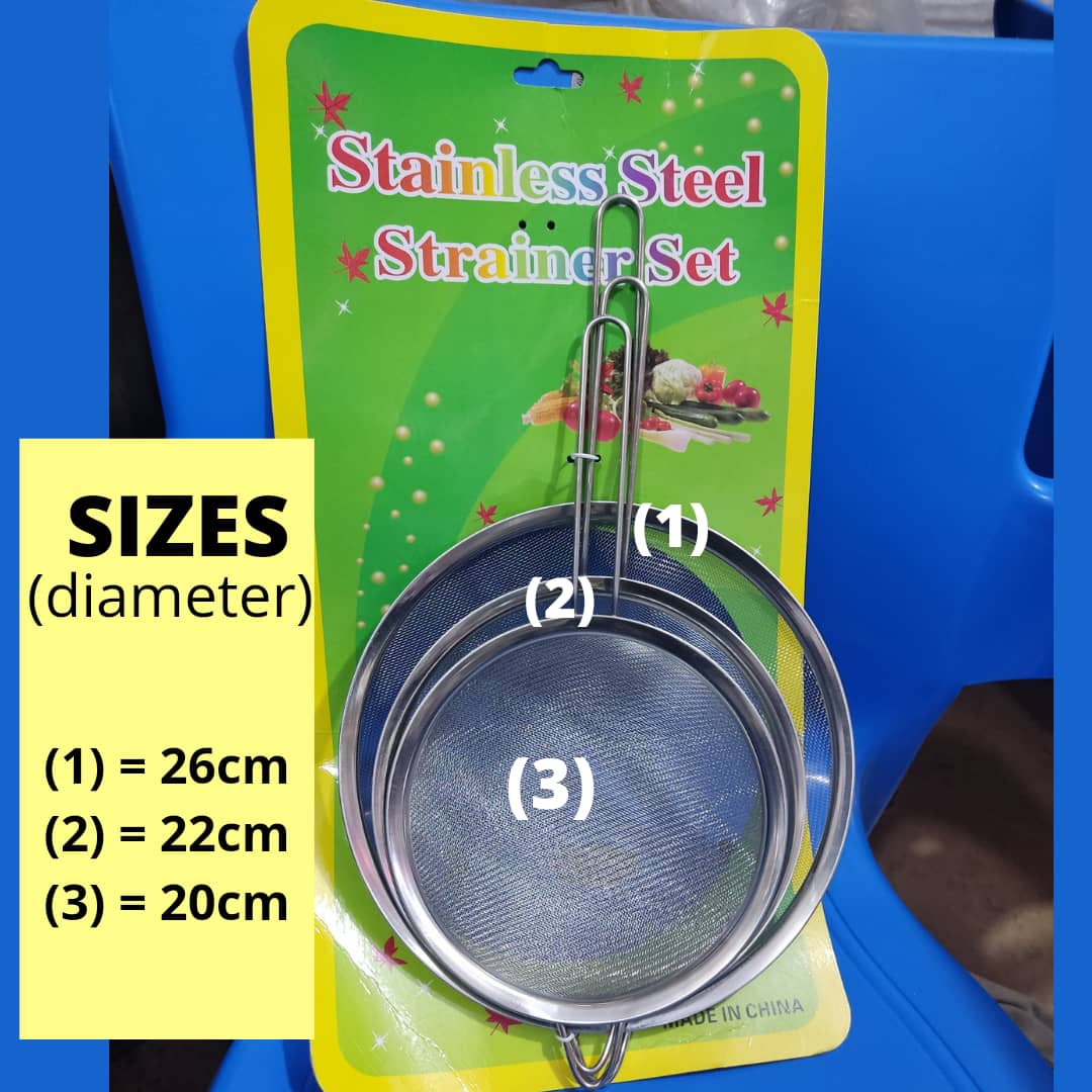 Stainless Sieve Set 3 - BIG - Sonkas Business Baking Materials