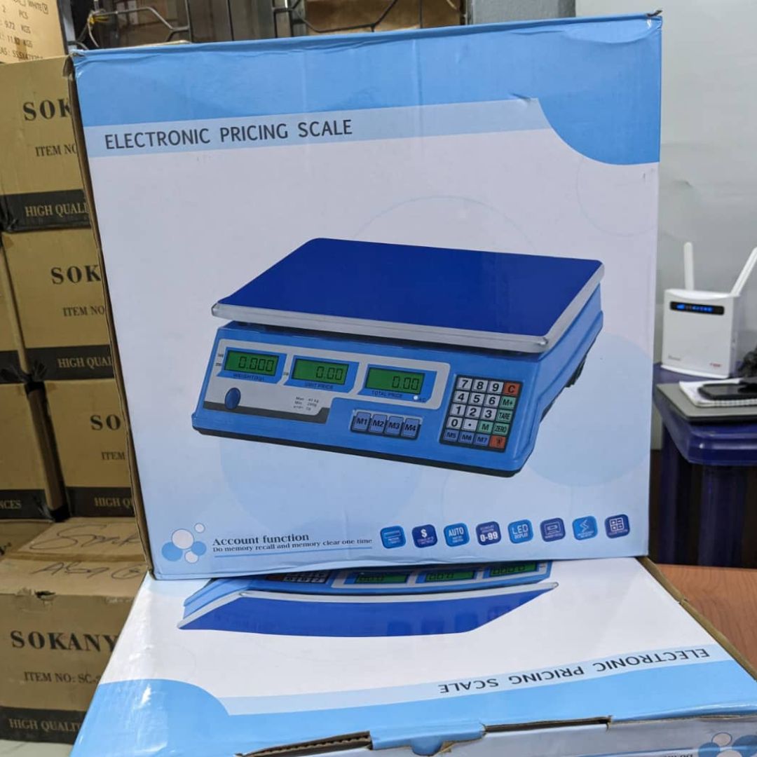 40 Kg Rechargeable Digital Price Computing Scale Blue Sonkas
