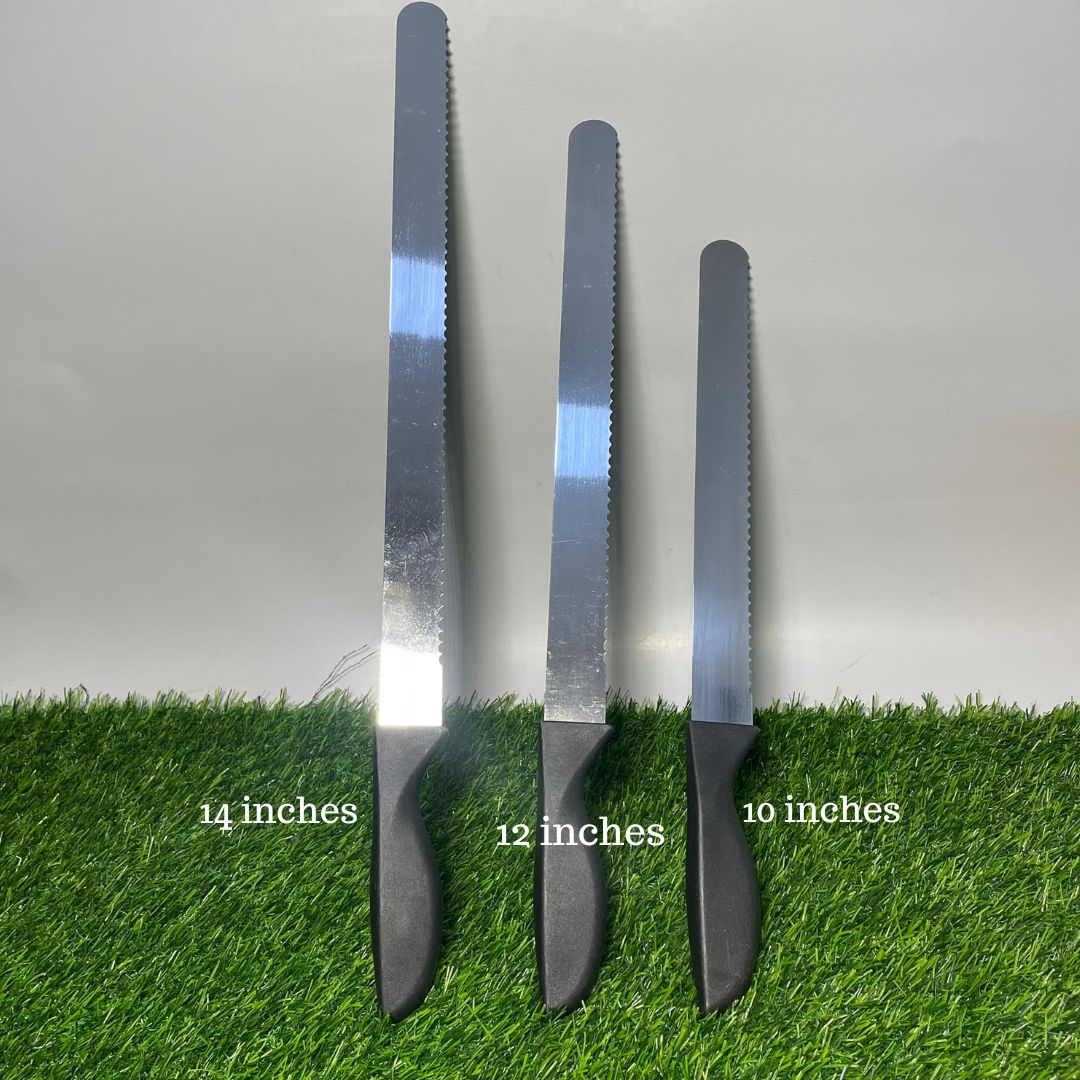 Rubber Head Serrated Knife- 12 Inches - Sonkas Business Baking Materials